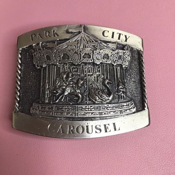 Vintage | Accessories | Vintage984park City Carousel Belt Buckle Ltd Ed ...